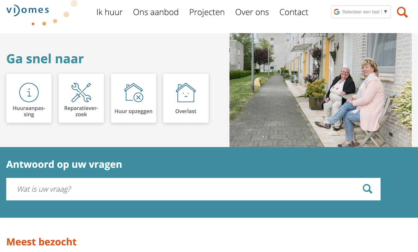 Website Vidomes - CorporatieNL